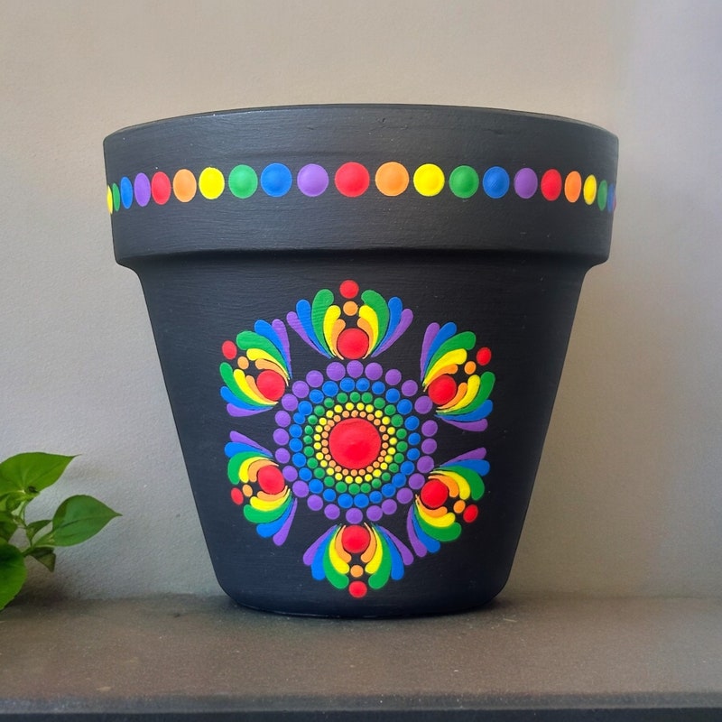 Dot Mandala Pot - Etsy