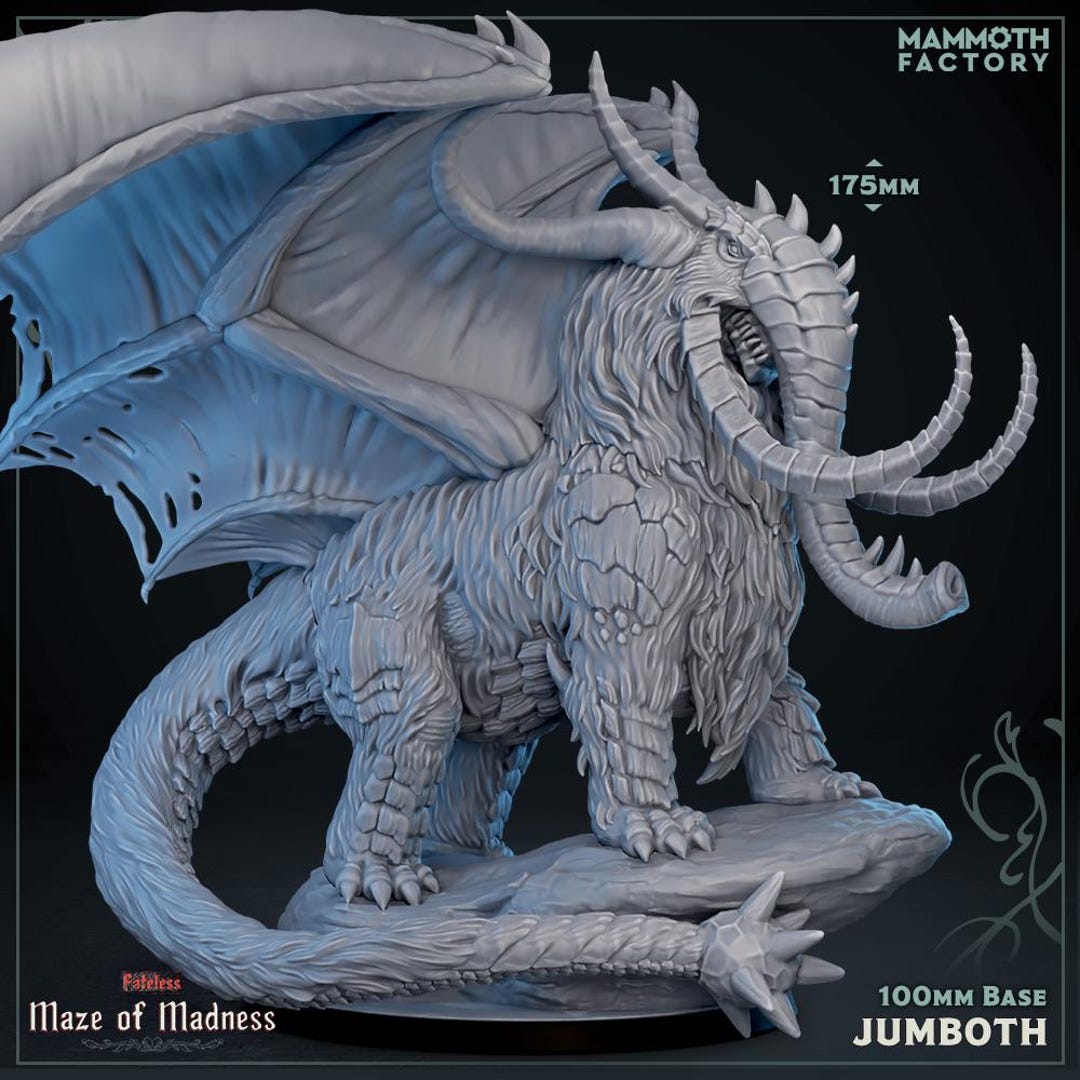Alice in Wonderland Inspired Gargantuan Mammoth Dragon Miniature ...