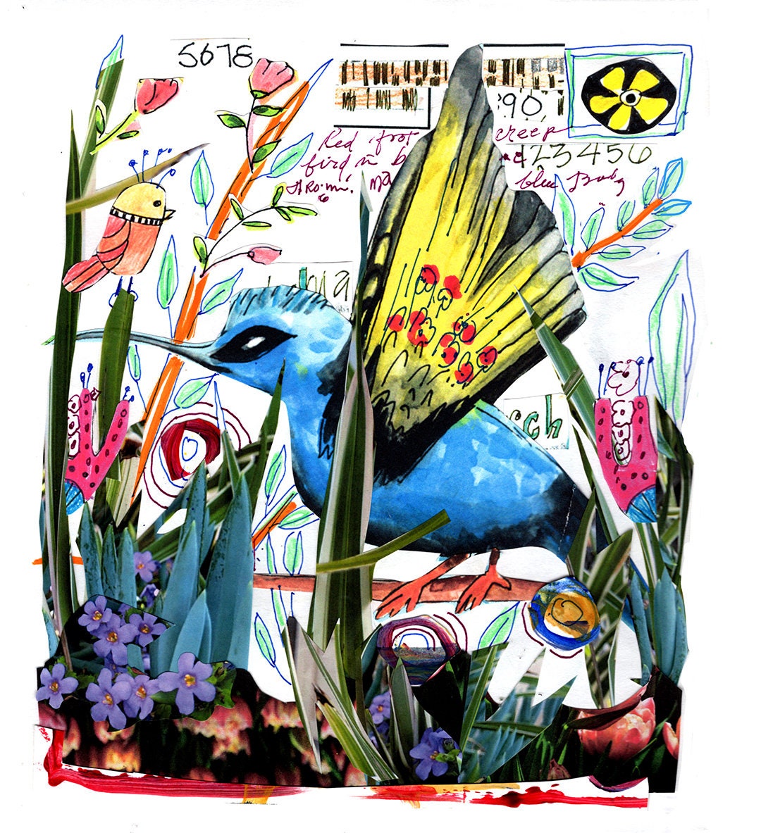 Bird Collage Print Sale - Etsy