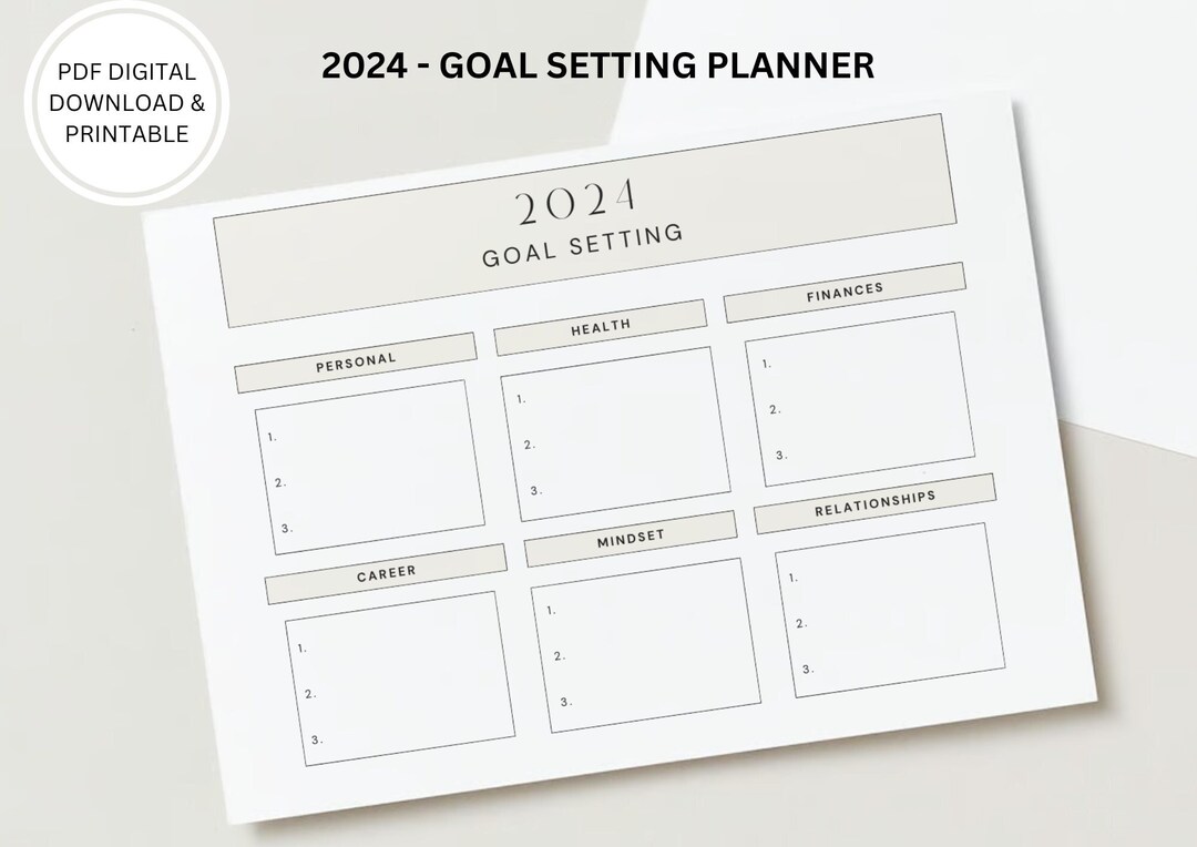 Goal Setting Planner 2024 - Etsy