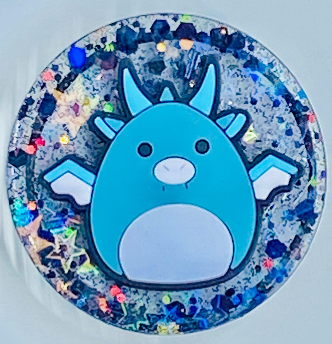 This Resin Popsocket Has a Squishmallow Dragon. It is Very Sparkly. It ...