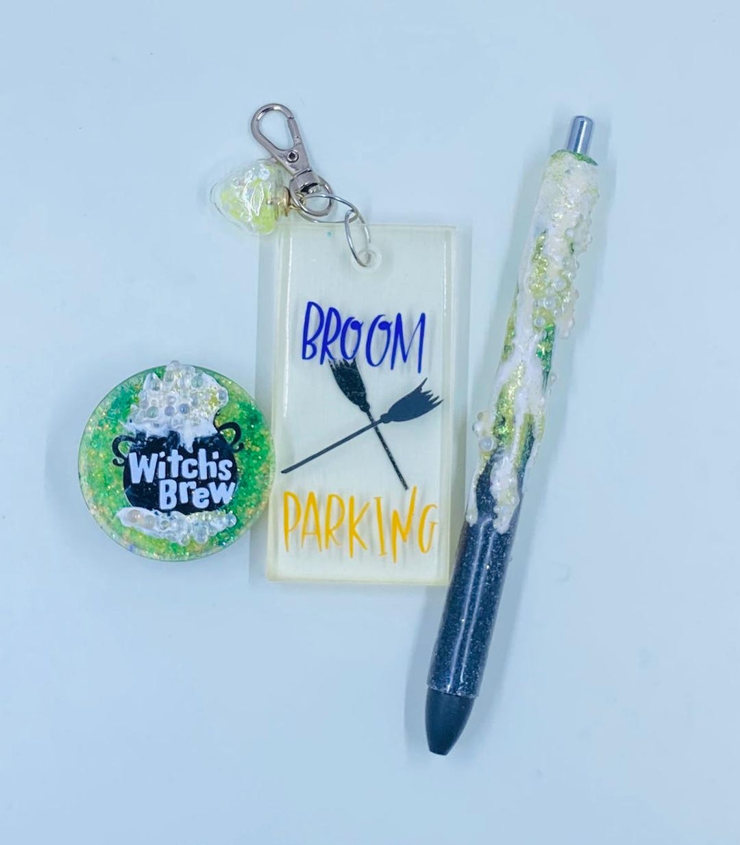 Halloween Witch's Brew Pop Socket Bundle: Resin Pen & Keychain - Etsy