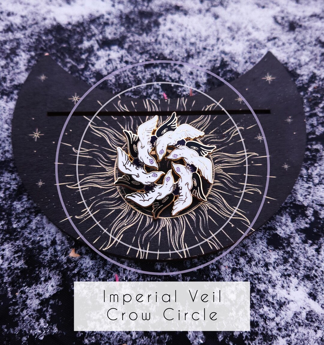 Crow Circle | the Flocking Crows Hard Enamel Pin | Mesmerizing Badge ...