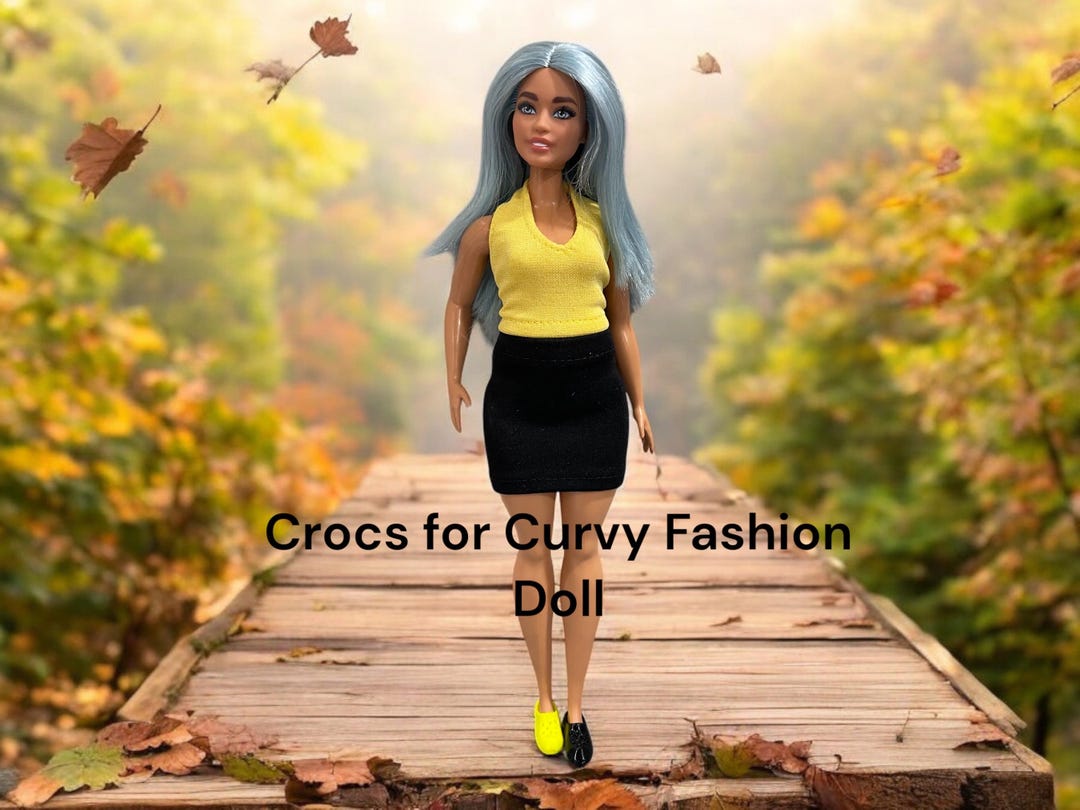 Crocs for Curvy Fashion Dolls, Fashion Doll Shoes, Flat Doll Shoes ...