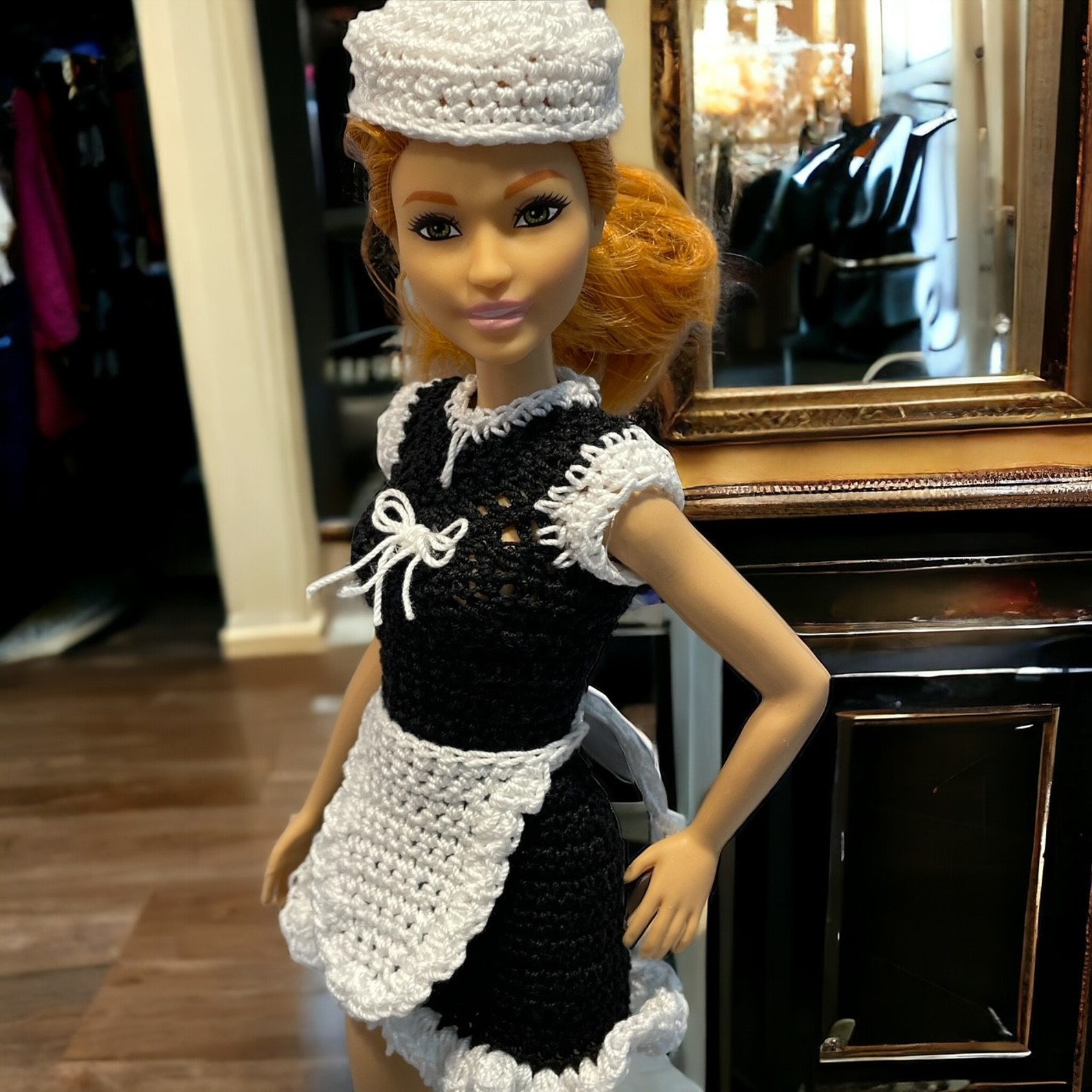11.5 Fashion Doll Crochet Pattern French Maid, Diner, Waitress, Day ...