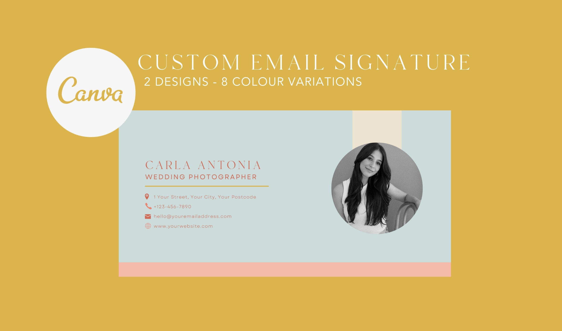 Email Signature Template Canva - Fun Business Email Signature Design ...