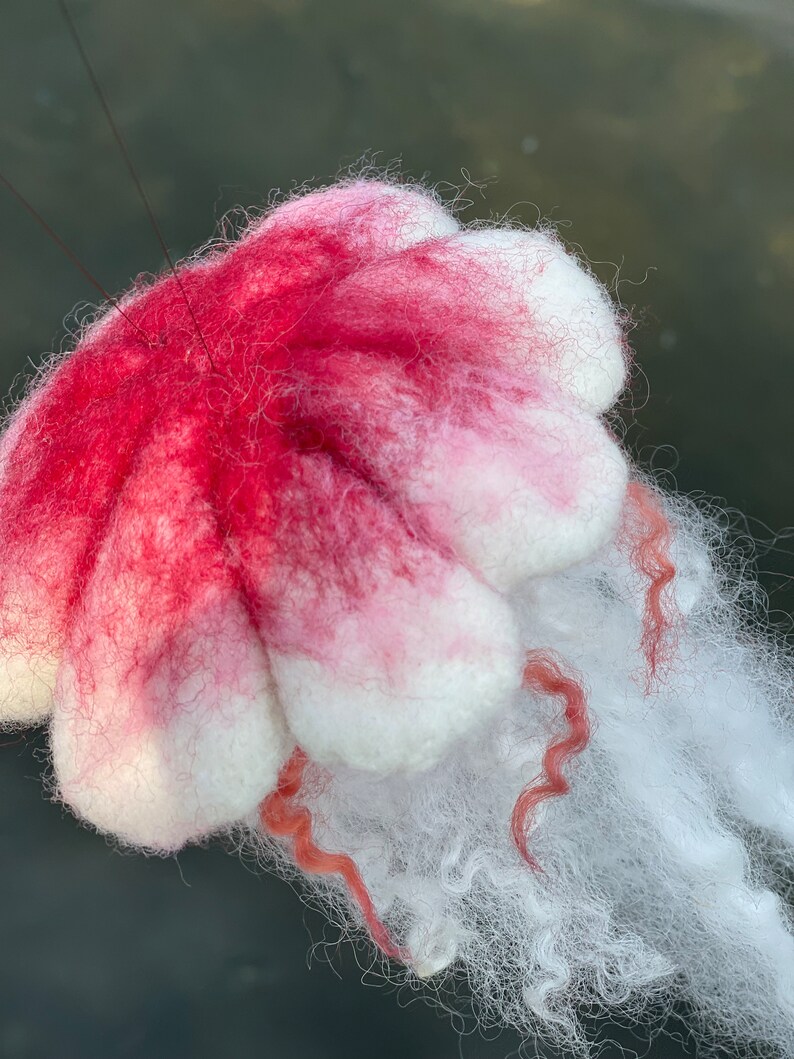 Needle Felted Jellyfish Colorful - Etsy