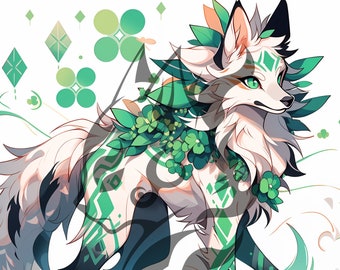 Blue Rose Wolf Adoptable Character Digital Download HD Image - Etsy