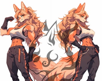 Cottagecore Fox Furry Adoptable Character Digital Download HD Image - Etsy