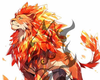 Cursed Lion Adoptable Character Digital Download HD Image - Etsy