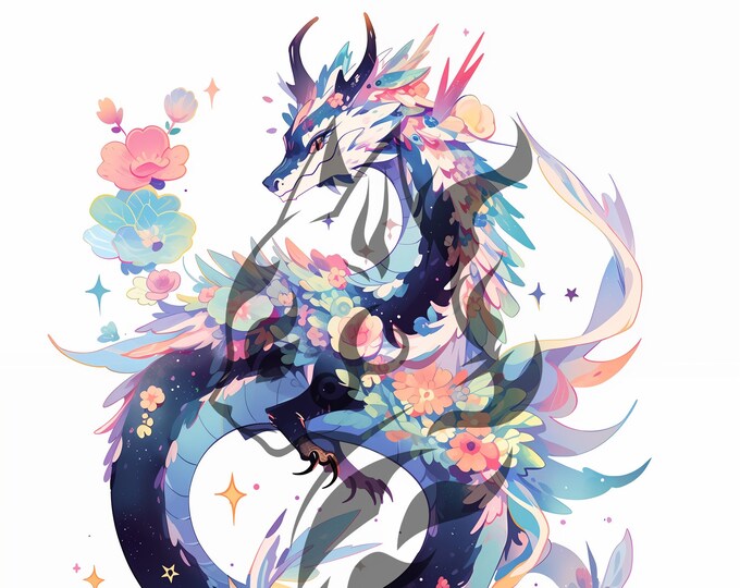 Cute Dragon Profile Pic PFP - Digital Download HD Image - Tattoo Design ...