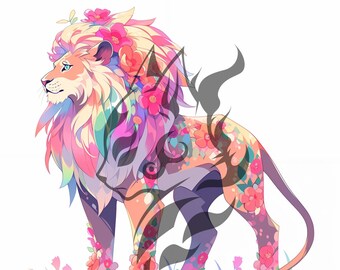 Cursed Lion Adoptable Character Digital Download HD Image - Etsy