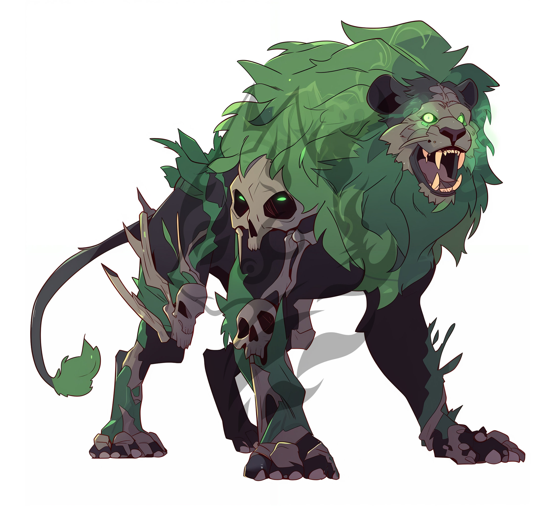 Cursed Lion Adoptable Character - Digital Download HD Image - Unique ...
