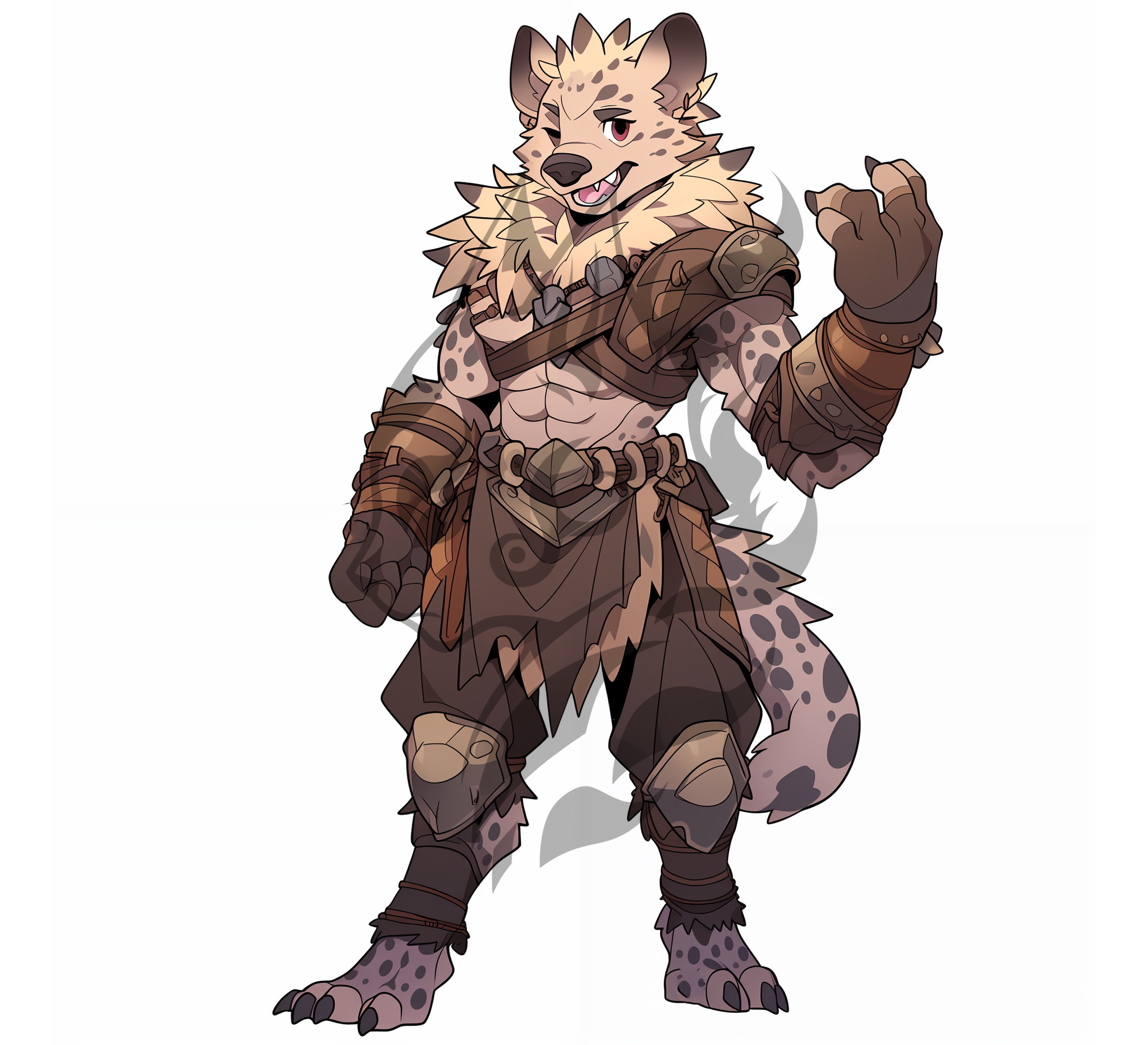 Gnoll Fighter Adoptable Character Digital Download HD Image Hyenafolk ...