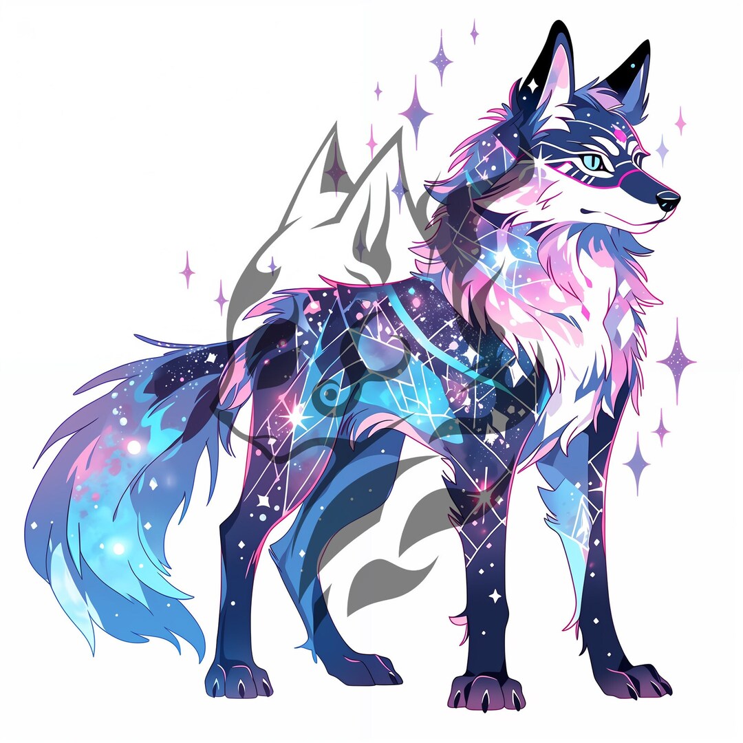 Magical Wolf Adoptable Character - Digital Download HD Image - Unique ...