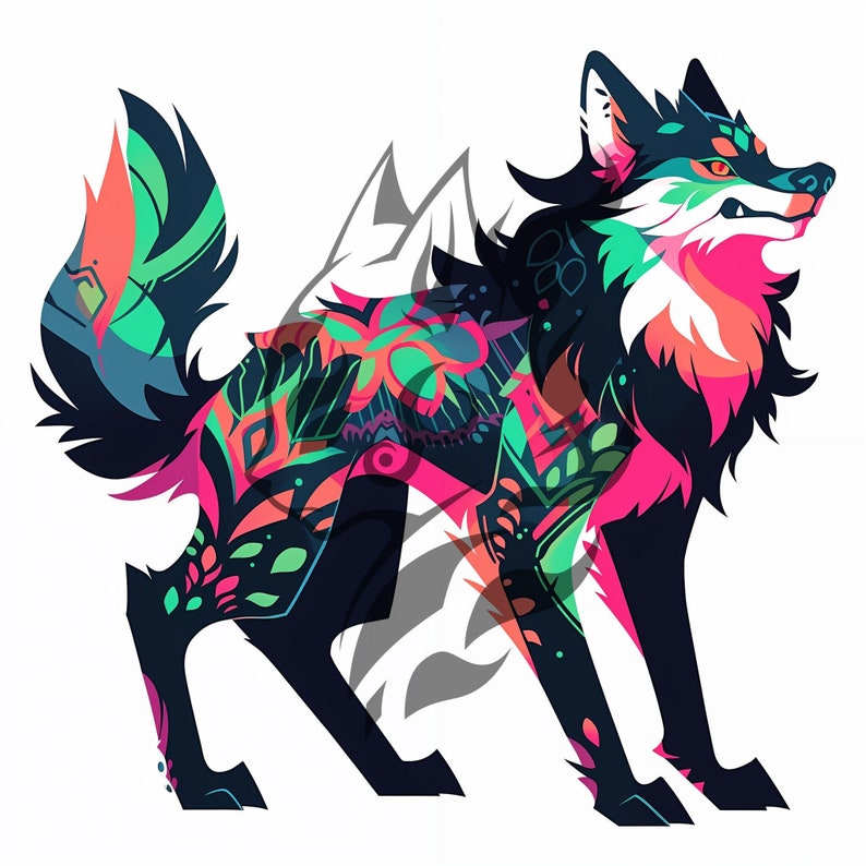 Magical Wolf Adoptable Character Digital Download HD Image - Etsy