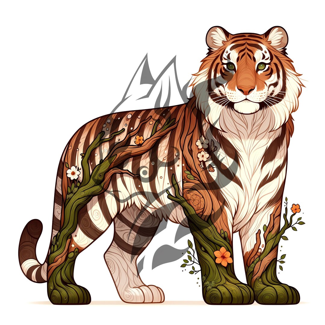 Nature Elemental Tiger Adoptable Character - Digital Download HD Image ...