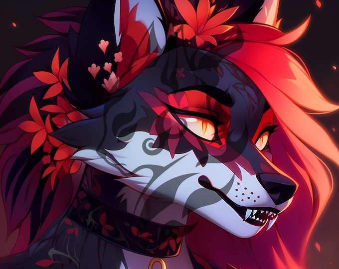 Wolf Fursona Profile Pic PFP - Digital Download HD Image - Etsy