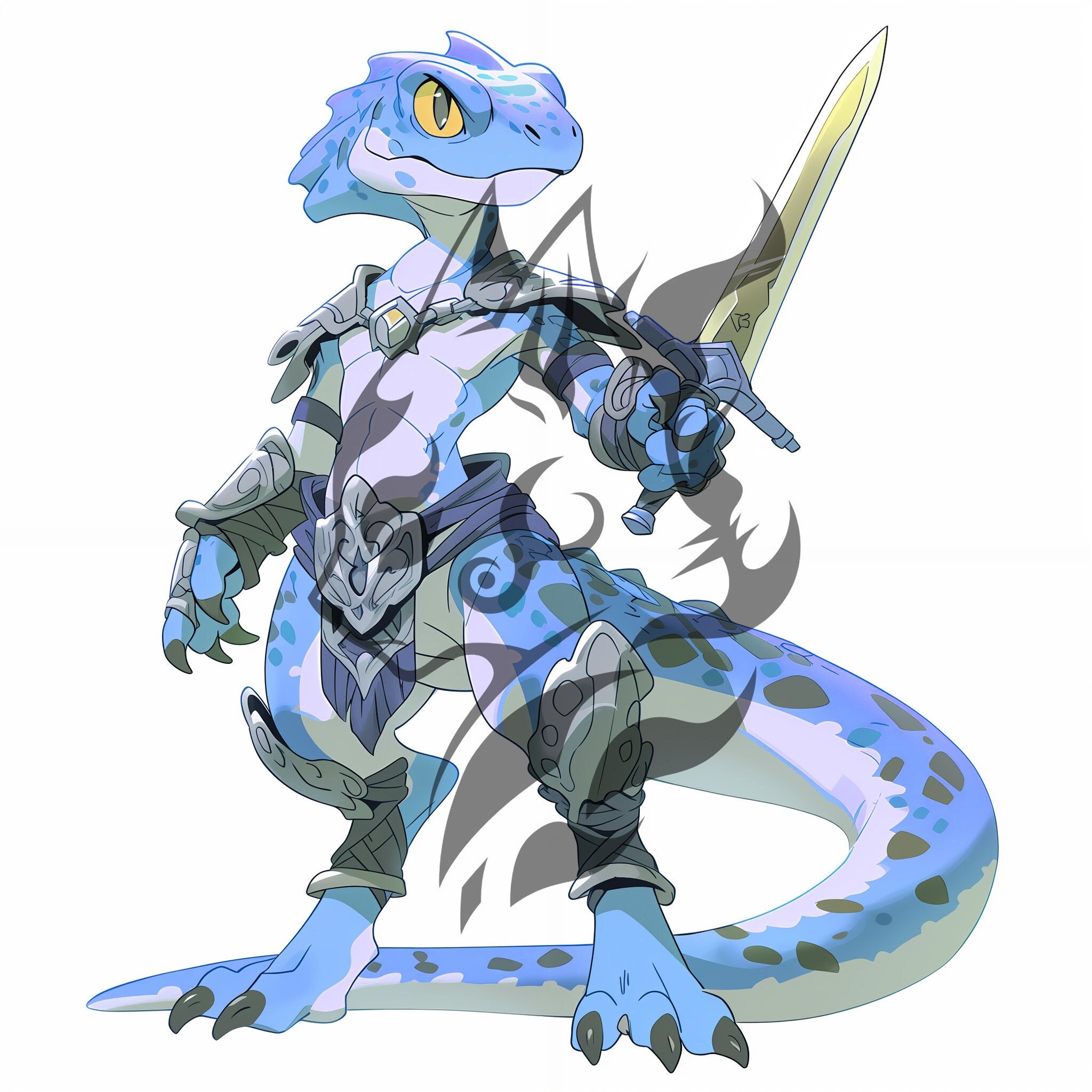 Lizardfolk Fighter Adoptable Character Digital Download HD Image - Etsy