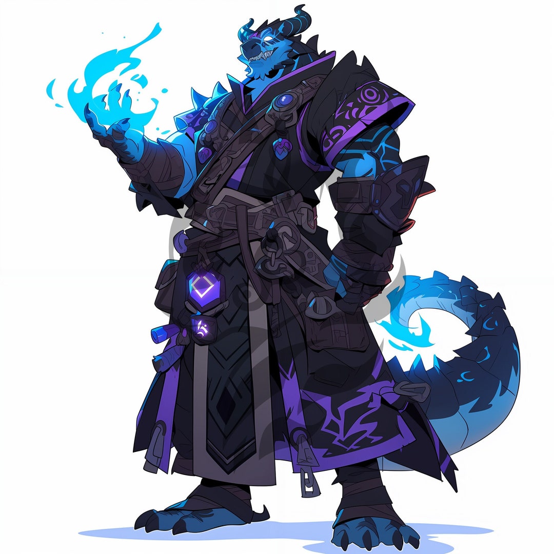 Dragonborn Sorcerer Adoptable Character - Digital Download HD Image ...