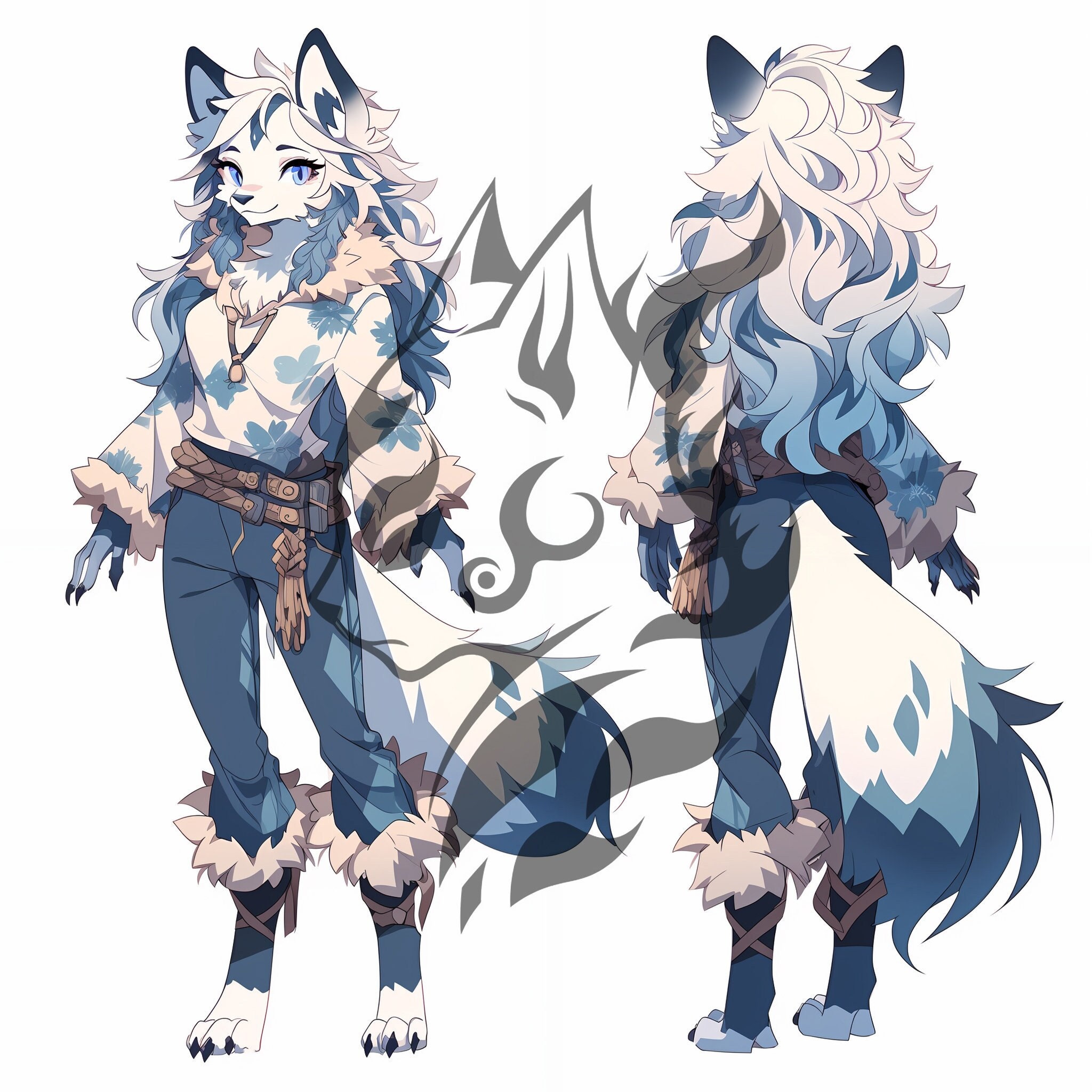 Arctic Wolf Furry Adoptable Character Digital Download HD Image - Etsy