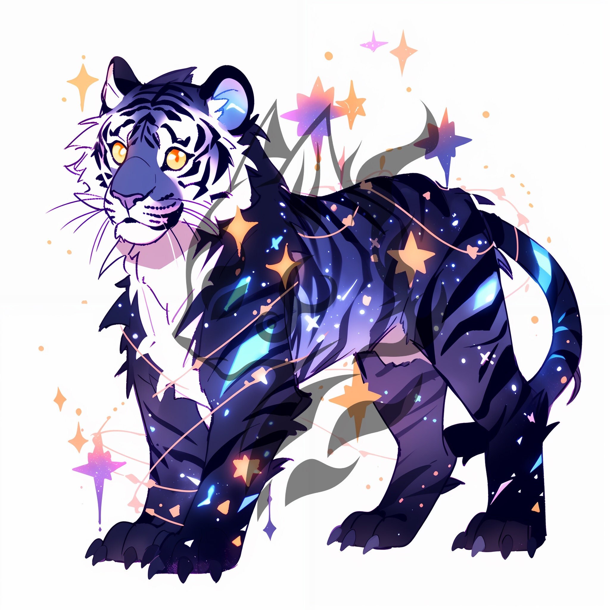 Magical Tiger Adoptable Character Digital Download HD Image - Etsy