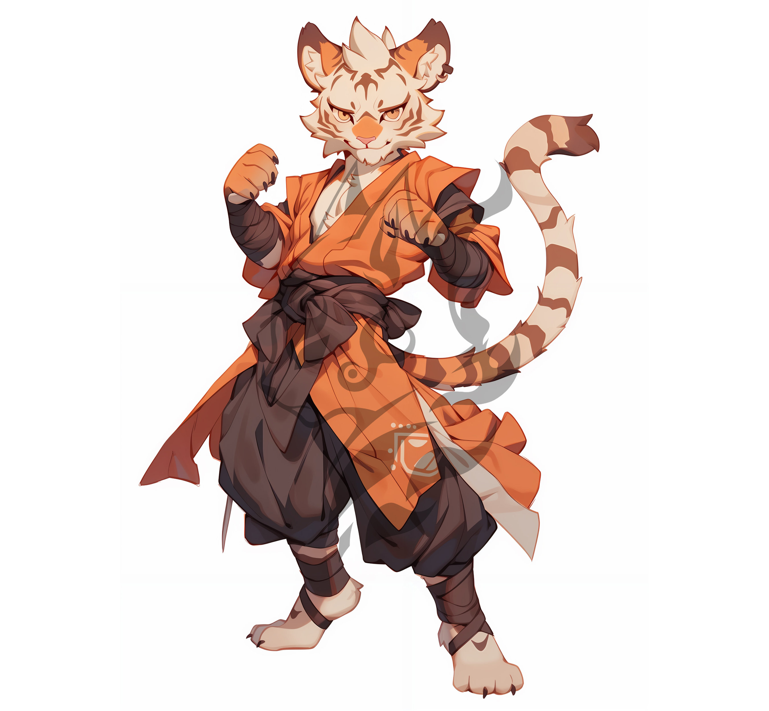 Tabaxi Monk Adoptable Character Digital Download HD Image Fighter, Cat ...