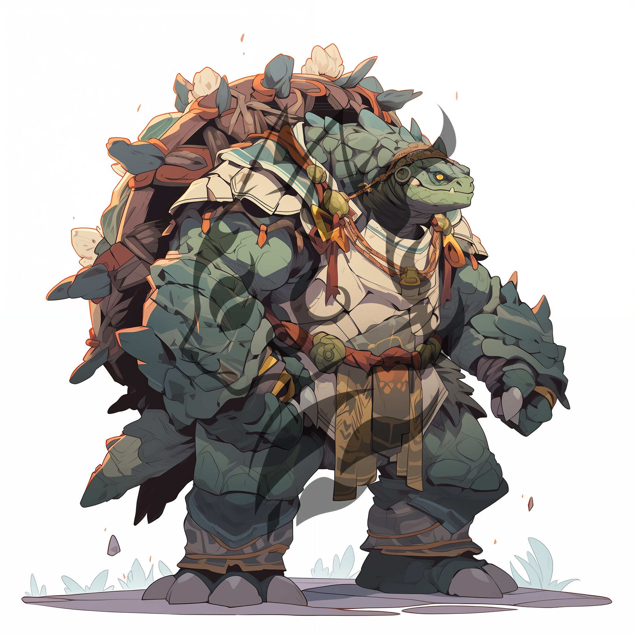 Tortle Barbarian Adoptable Character Digital Download HD Image - Etsy