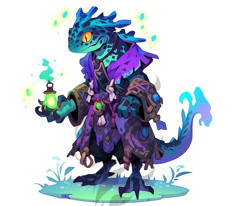 Lizardfolk Artificer Adoptable Character Digital Download HD Image ...
