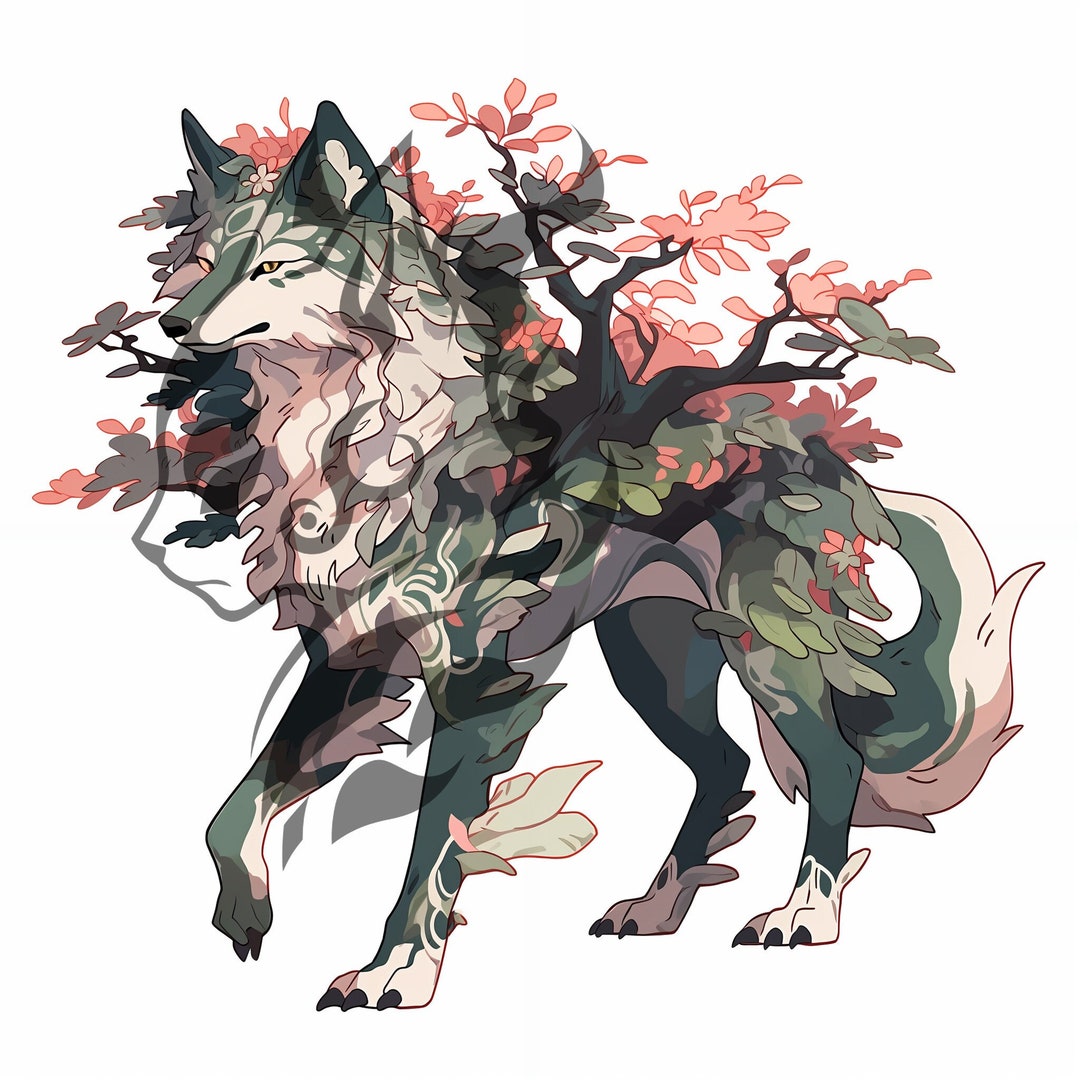 Nature Wolf Adoptable Character - Digital Download HD Image - Unique ...