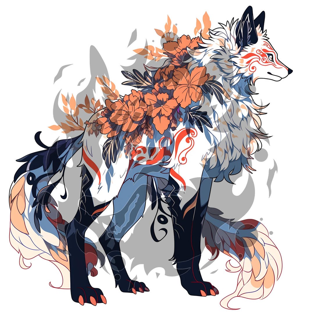Magical Wolf Adoptable Character - Digital Download HD Image ...
