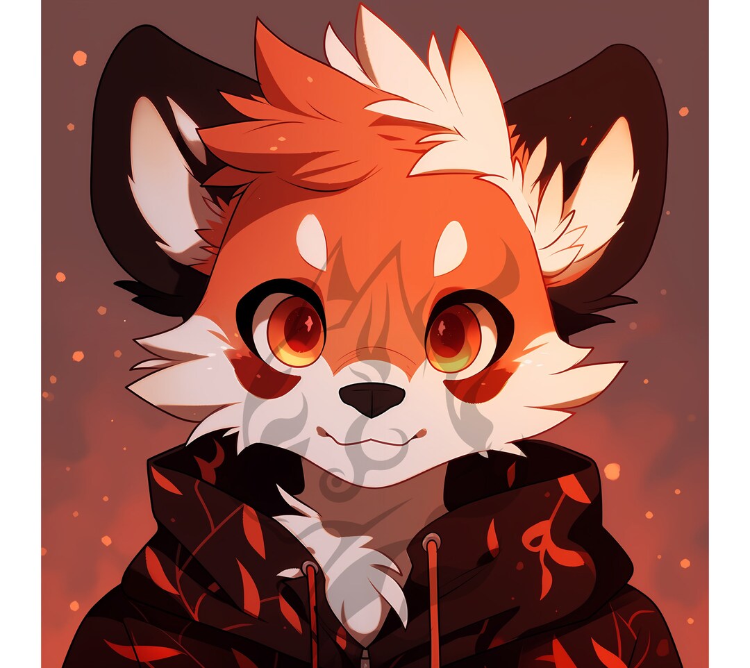 Anthro Red Panda Profile Pic PFP Digital Download HD Image Unique One ...