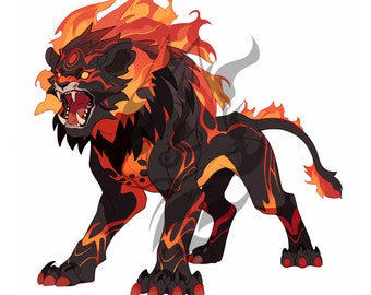 Water Elemental Tiger Adoptable Character Digital Download HD Image - Etsy