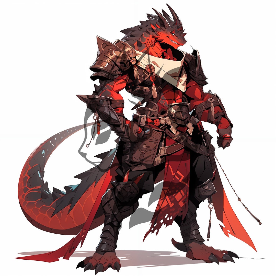 Dragonborn Fighter Adoptable Character Digital Download HD Image Unique ...
