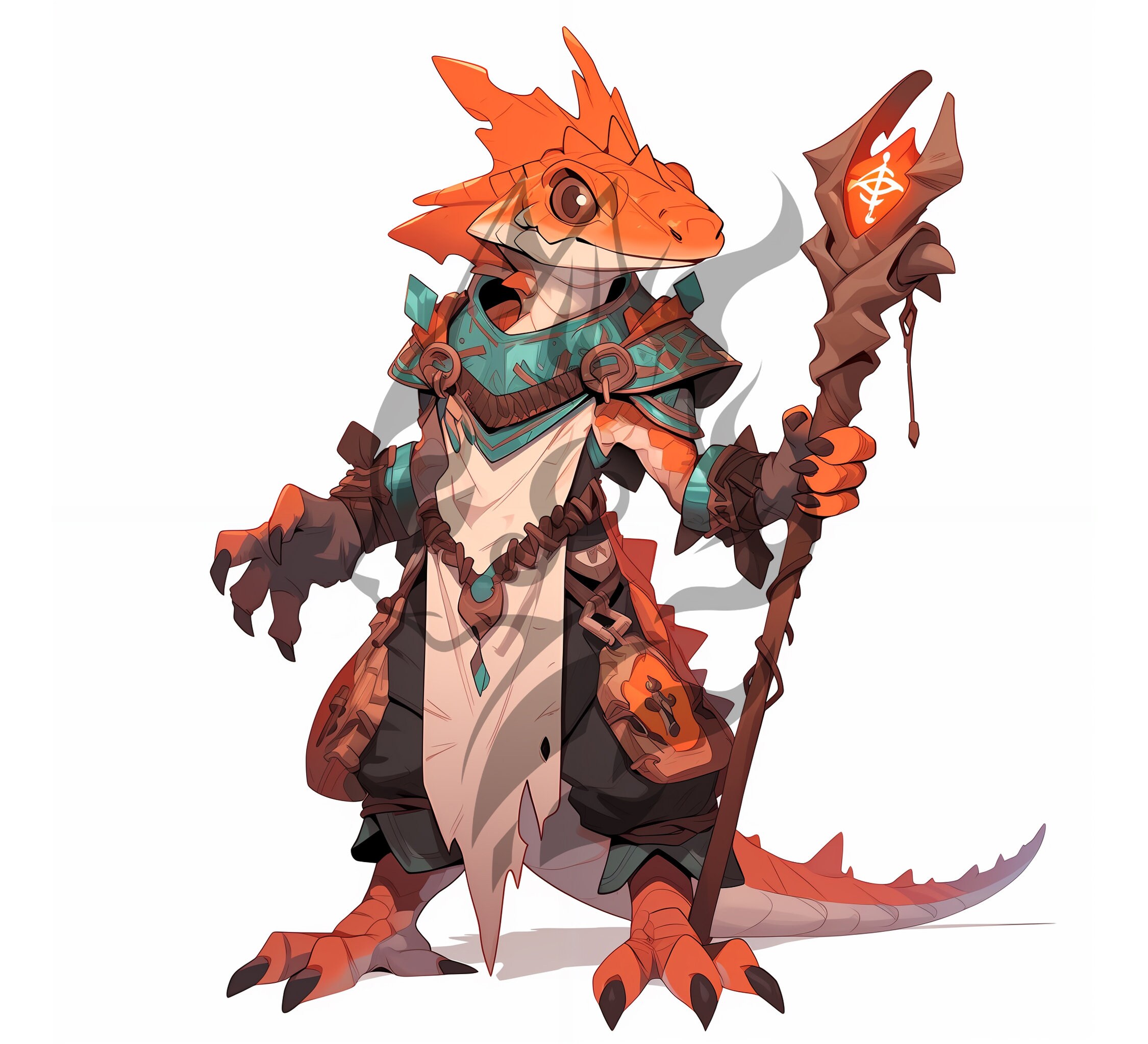 Lizardfolk Cleric Adoptable Character Digital Download HD Image Monk ...