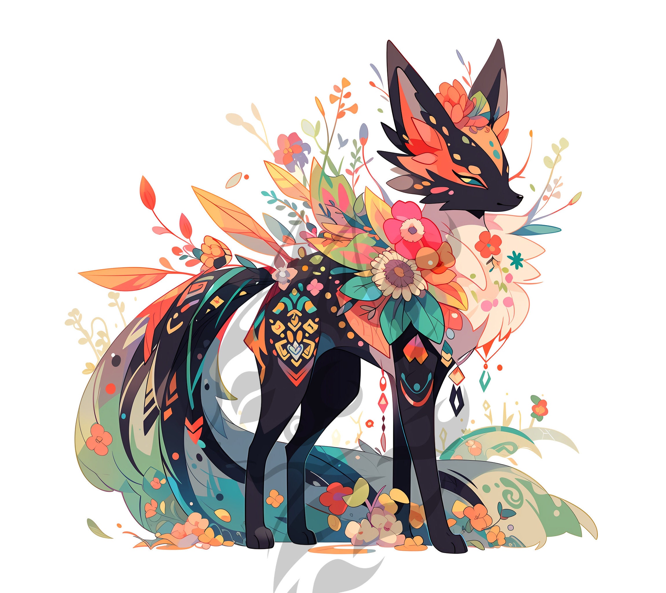 Nature Elemental Fox Adoptable Character - Digital Download HD Image ...
