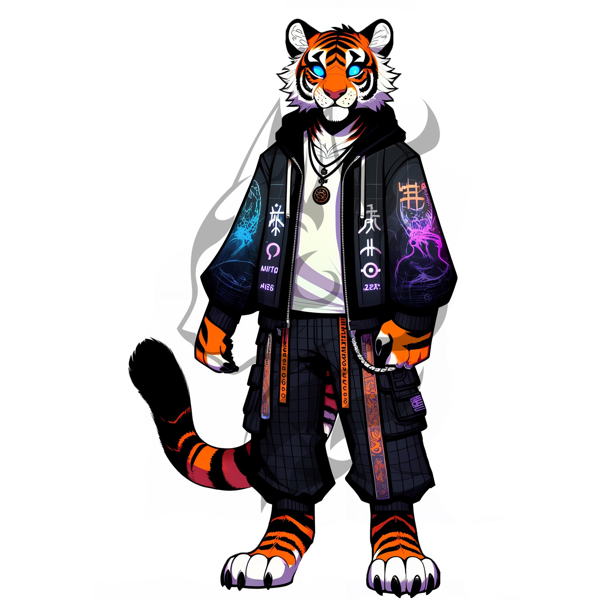 Anthro Tiger Furry Adoptable Character Digital Download HD Image ...