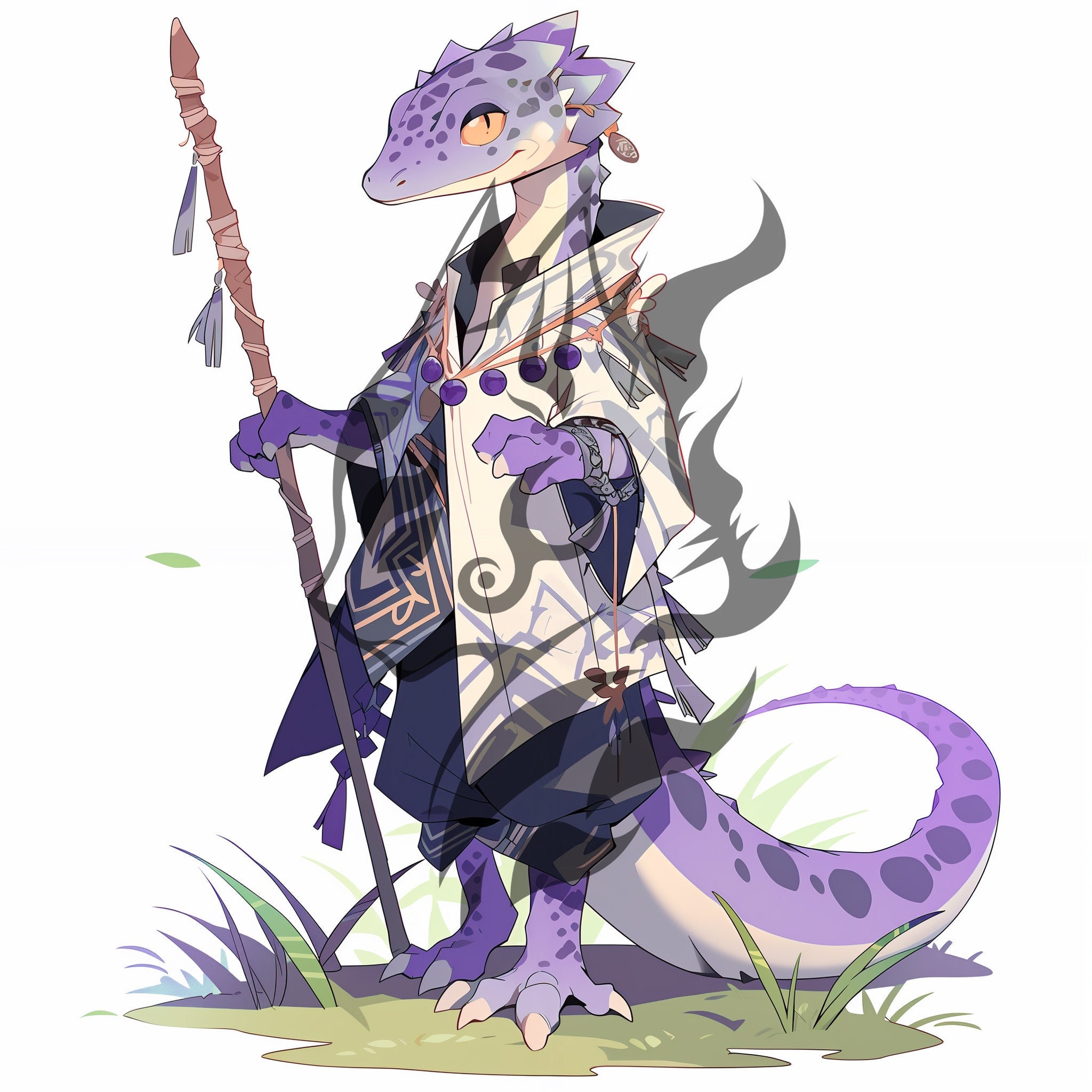 Lizardfolk Monk Adoptable Character Digital Download HD Image - Etsy
