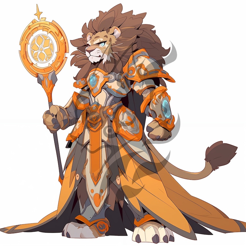 Leonin Cleric Adoptable Character Digital Download HD Image Sorcerer ...