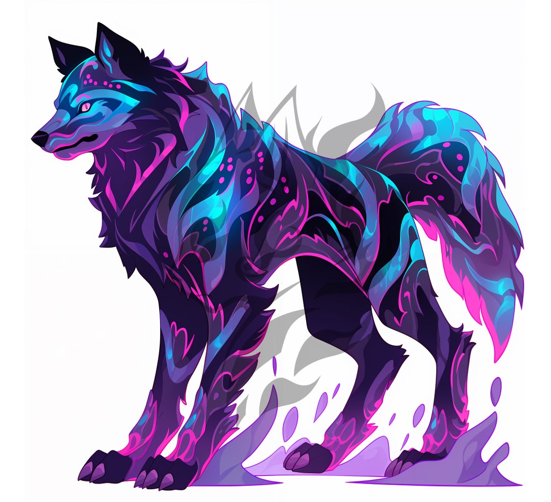 Plasma Wolf Adoptable Character - Digital Download HD Image - Unique ...