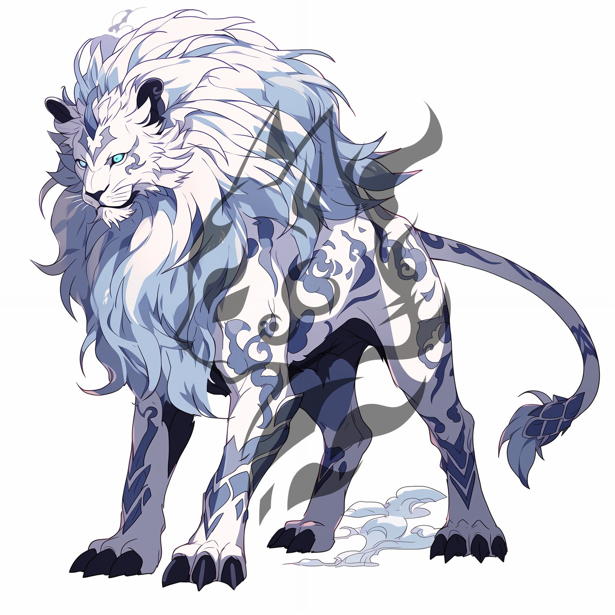 Air Elemental Lion Adoptable Character - Digital Download HD Image ...