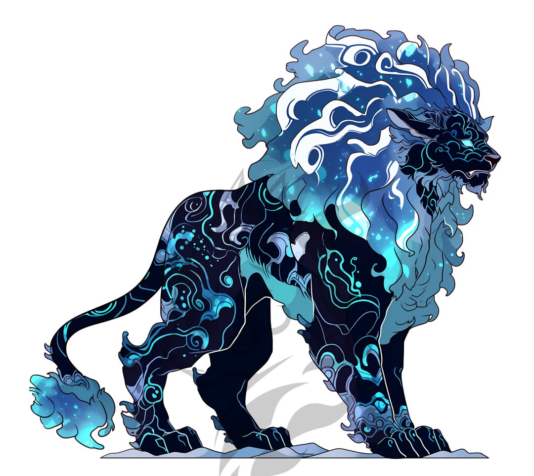 Elemental Lion Adoptable Character - Digital Download HD Image ...