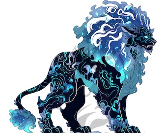 Air Elemental Lion Adoptable Character Digital Download HD Image - Etsy