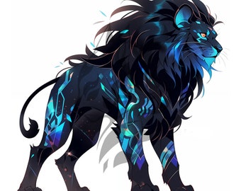 Fire Elemental Lion Adoptable Character - Digital Download HD Image ...