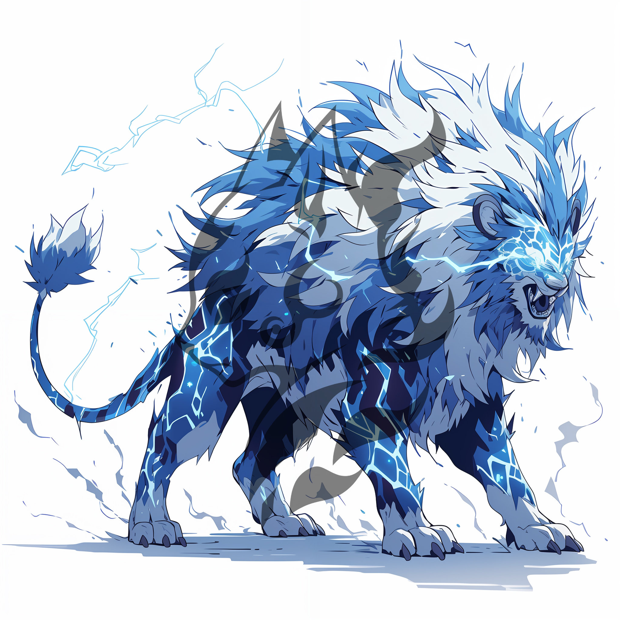 Lightning Elemental Lion Adoptable Character Digital Download HD Image ...