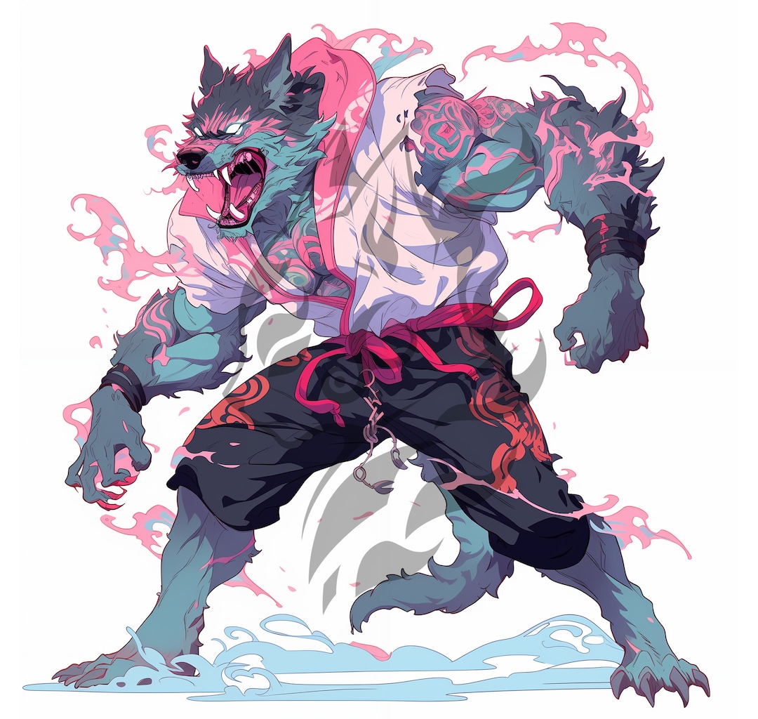 Wolf Monk Adoptable Character - Digital Download HD Image - Fighter ...