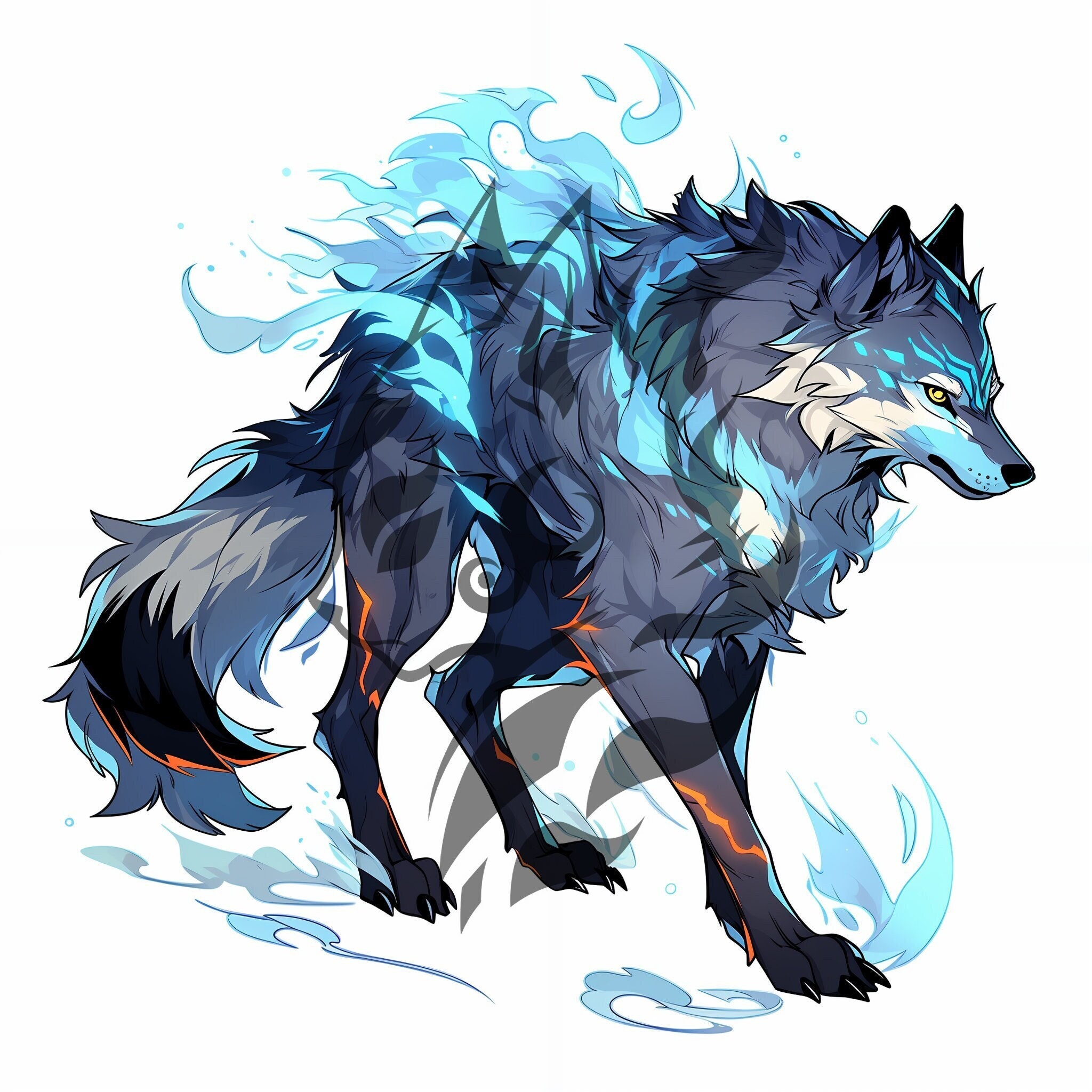 Magical Wolf Adoptable Character Digital Download HD Image - Etsy