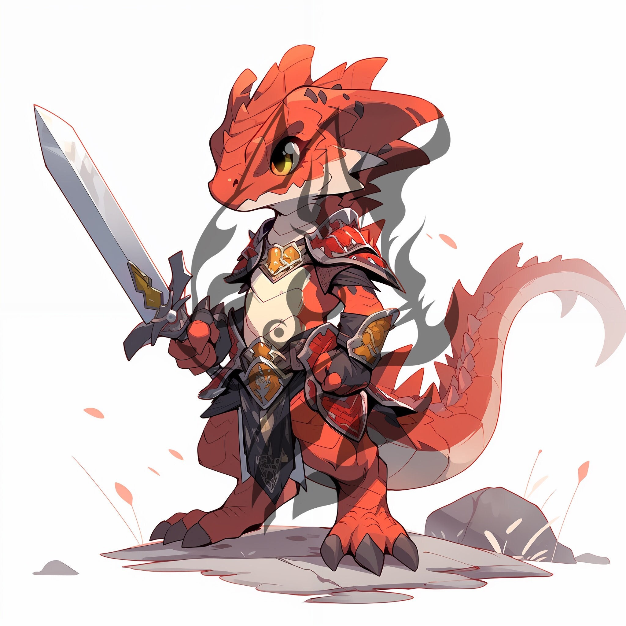 Lizardfolk Fighter Adoptable Character Digital Download HD Image - Etsy