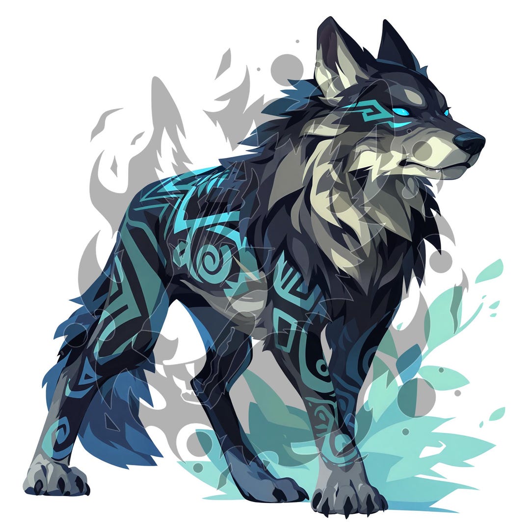 Magical Wolf Adoptable Character - Digital Download HD Image Unique ...