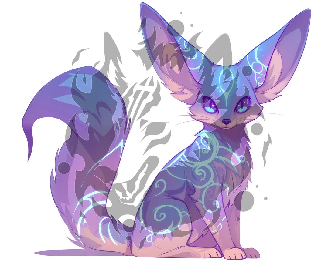 Magical Fennec Fox Adoptable Character - Digital Download HD Image ...